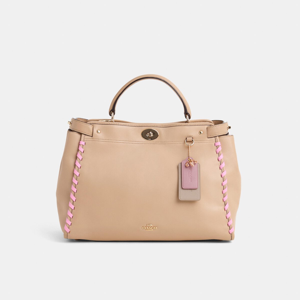 Coach Upcrafted Gramercy Satchel - Light Gold/Nude | Editorialist