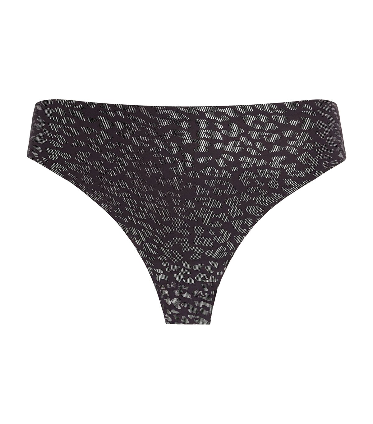 Chantelle Leopard Print Soft Stretch Thong - Metallic | Editorialist