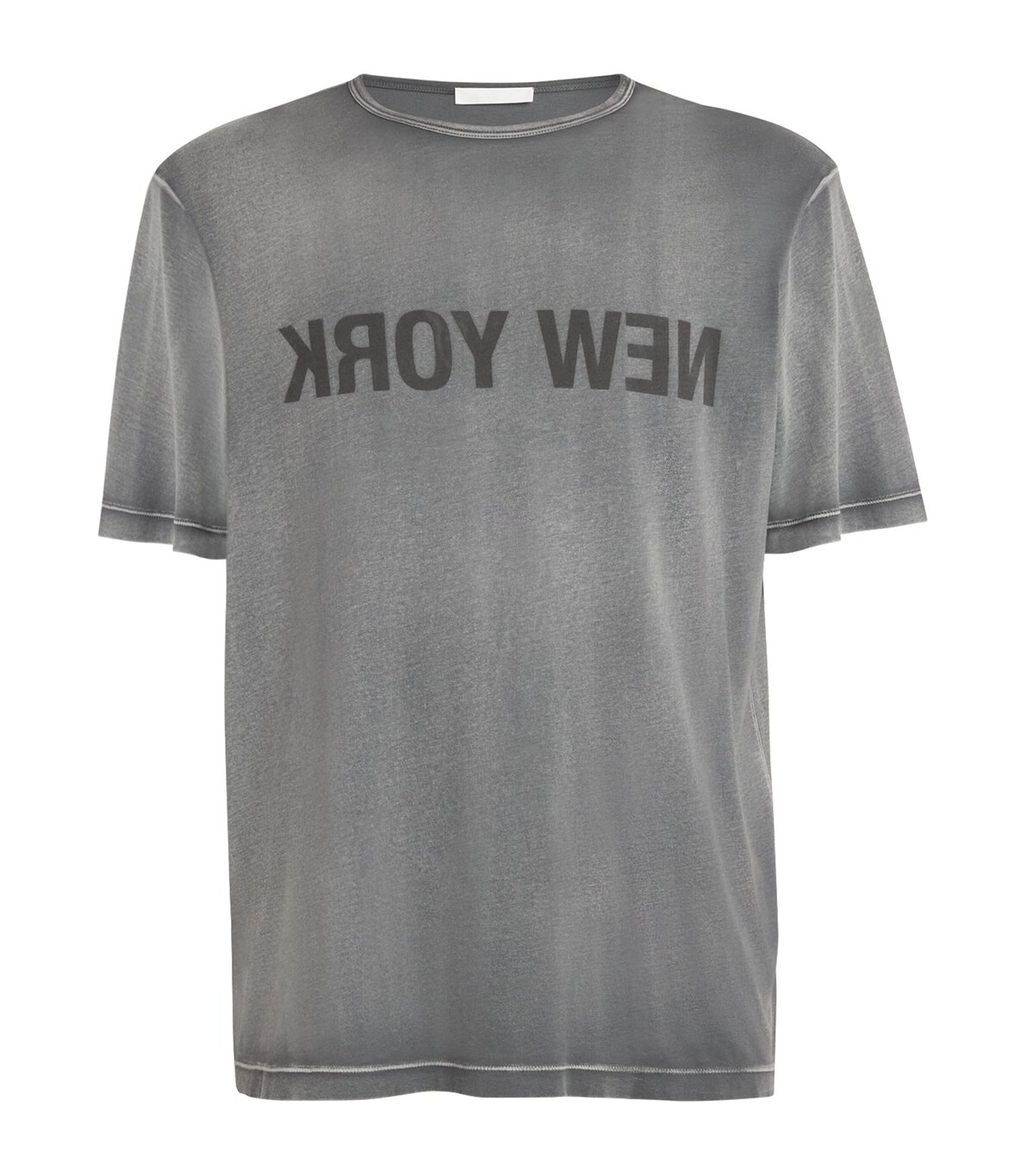 Helmut Lang Garment-Dyed New York T-Shirt - Grey - 52% Off