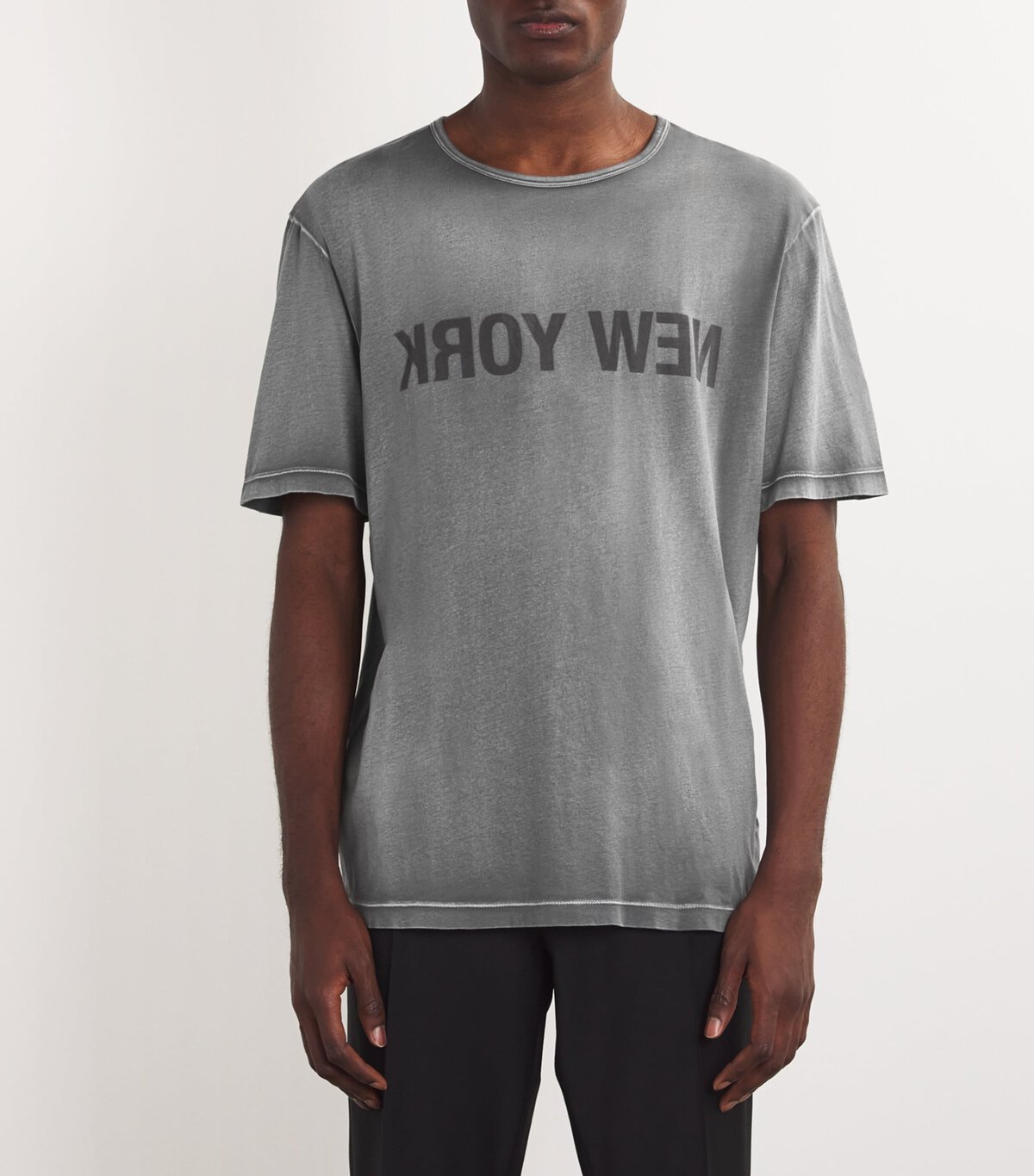 Helmut Lang Garment-Dyed New York T-Shirt - Grey - 52% Off