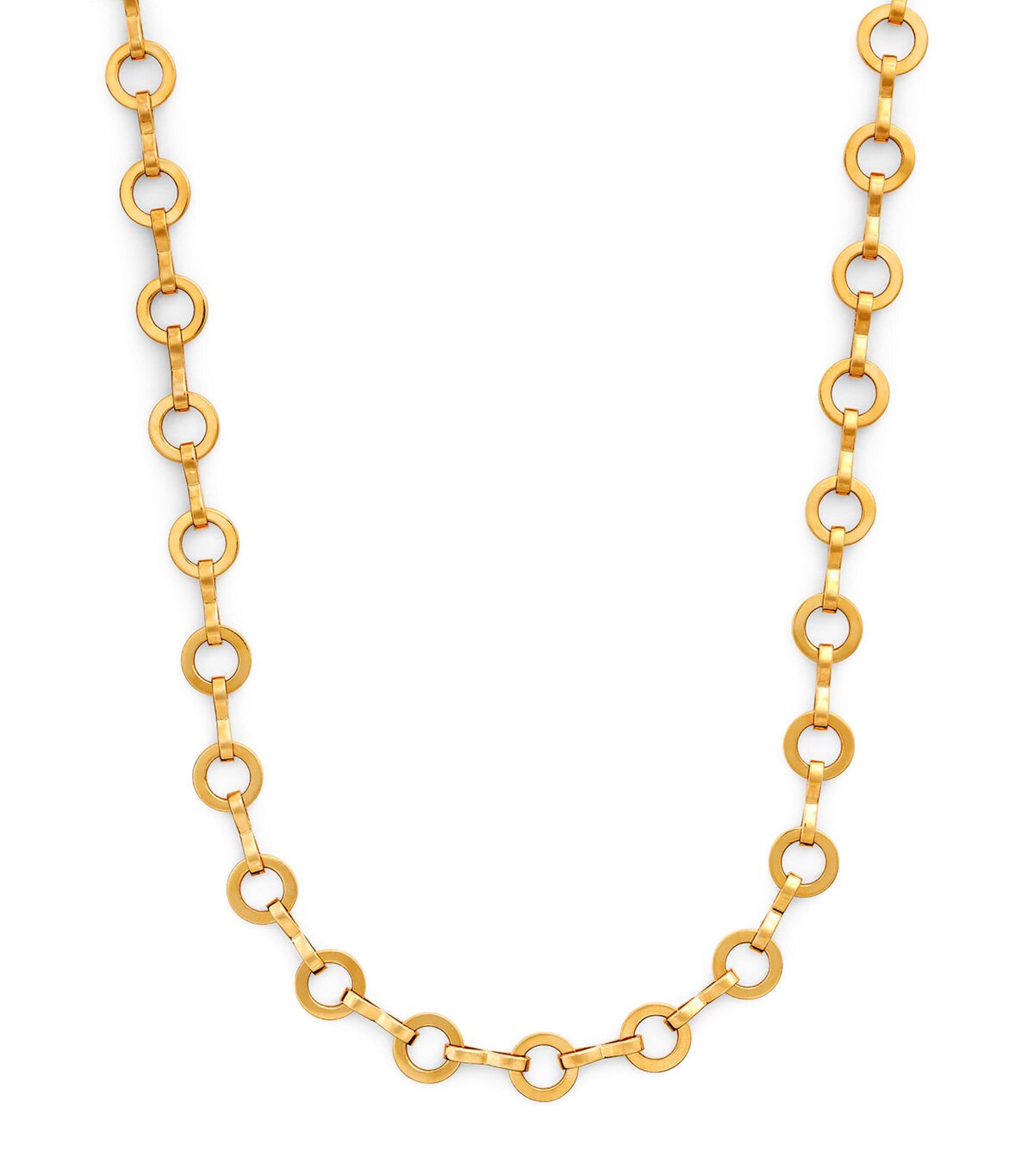 Azlee Yellow Heavy Circle Link Chain Necklace - Gold | Editorialist