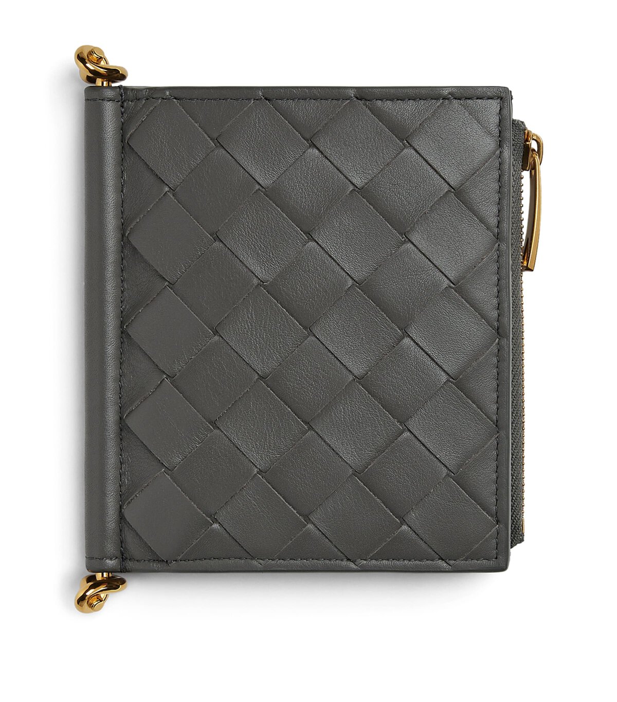 Bottega Veneta Small Leather Solstice Bifold Wallet - Grey | Editorialist