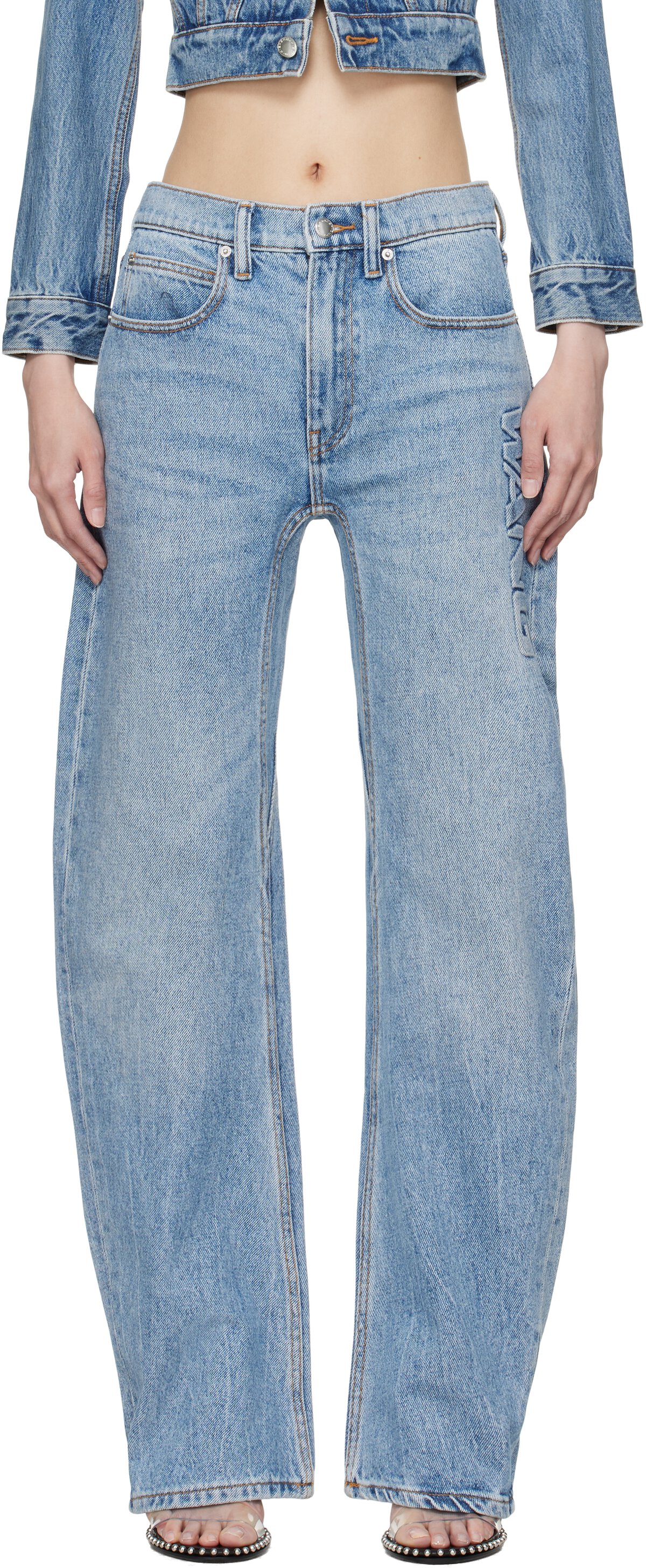 Alexander Wang Blue Articulated Jeans - Classic Light Indigo | Editorialist