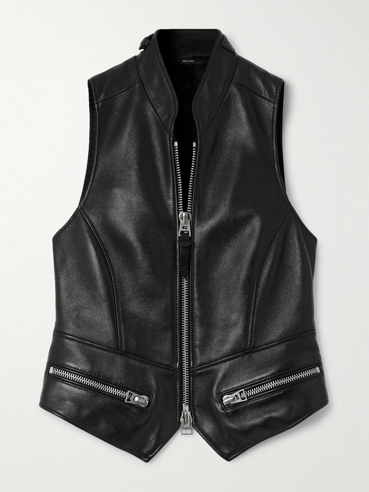 Tom Ford Leather Vest - Black | Editorialist