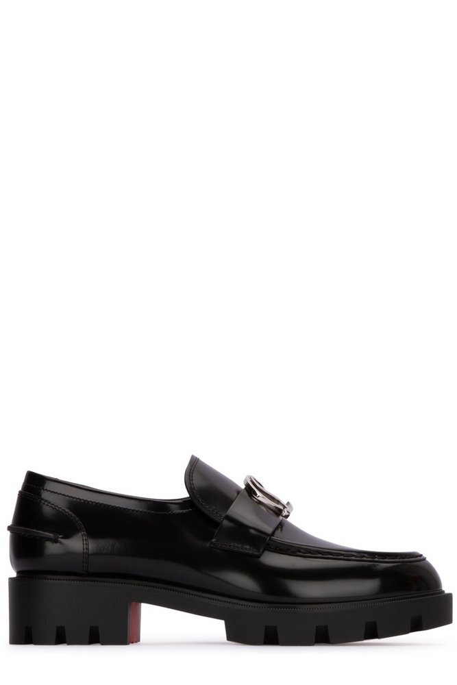 Christian Louboutin Cl Moc Lug Loafers In Black - 18% Off | Editorialist
