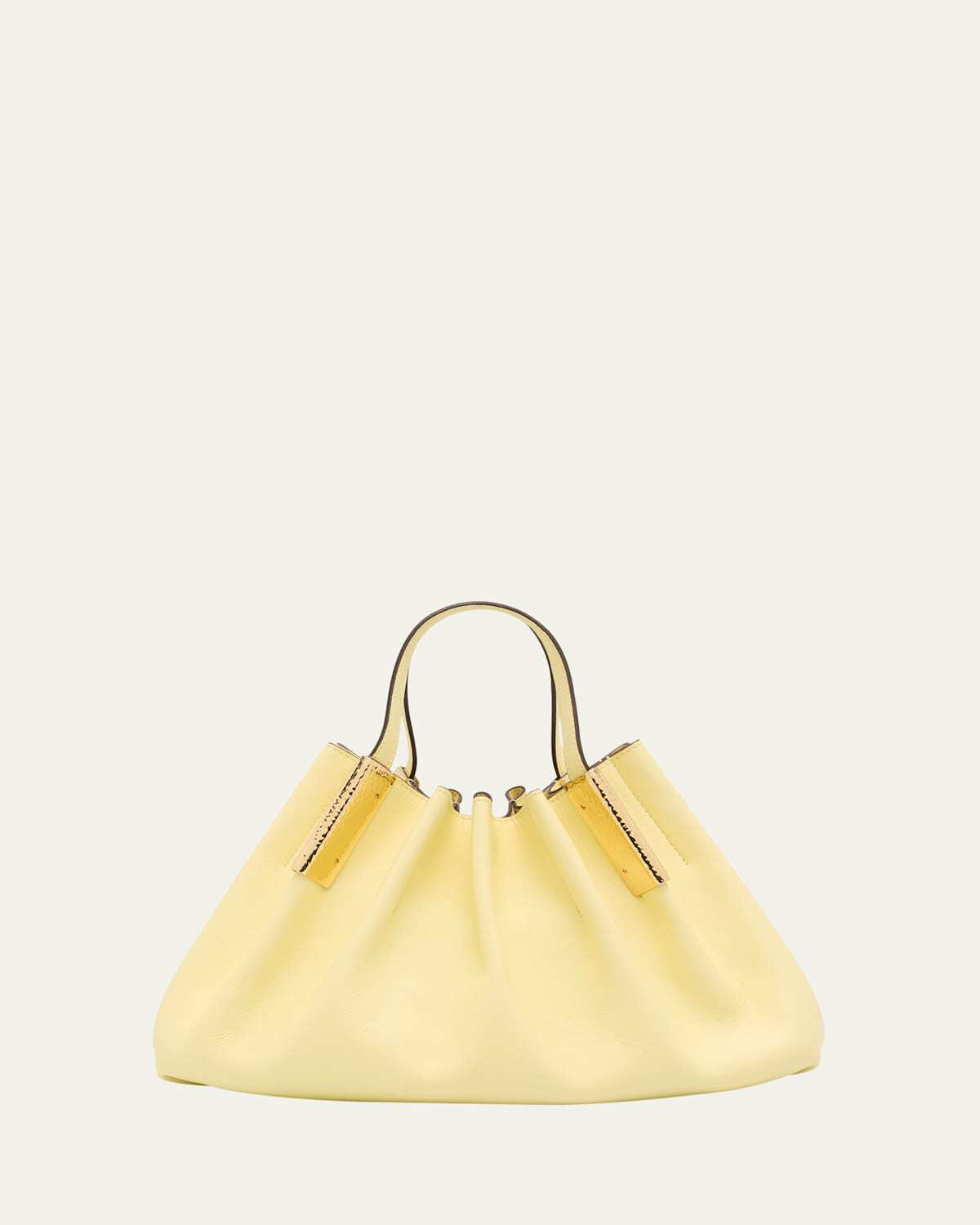 Ulla Johnson Isadora Mini Ruched Leather Tote Bag - Chantilly ...