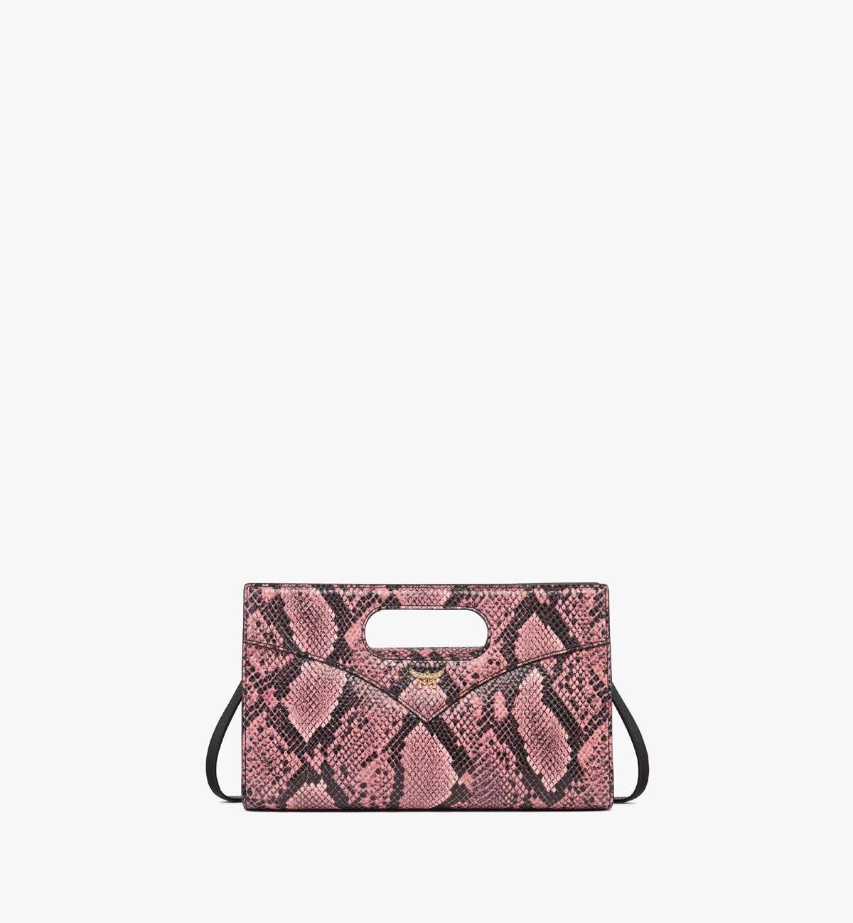 Mcm Diamond Tote In Python Print Coronet - Blush Pink | Editorialist