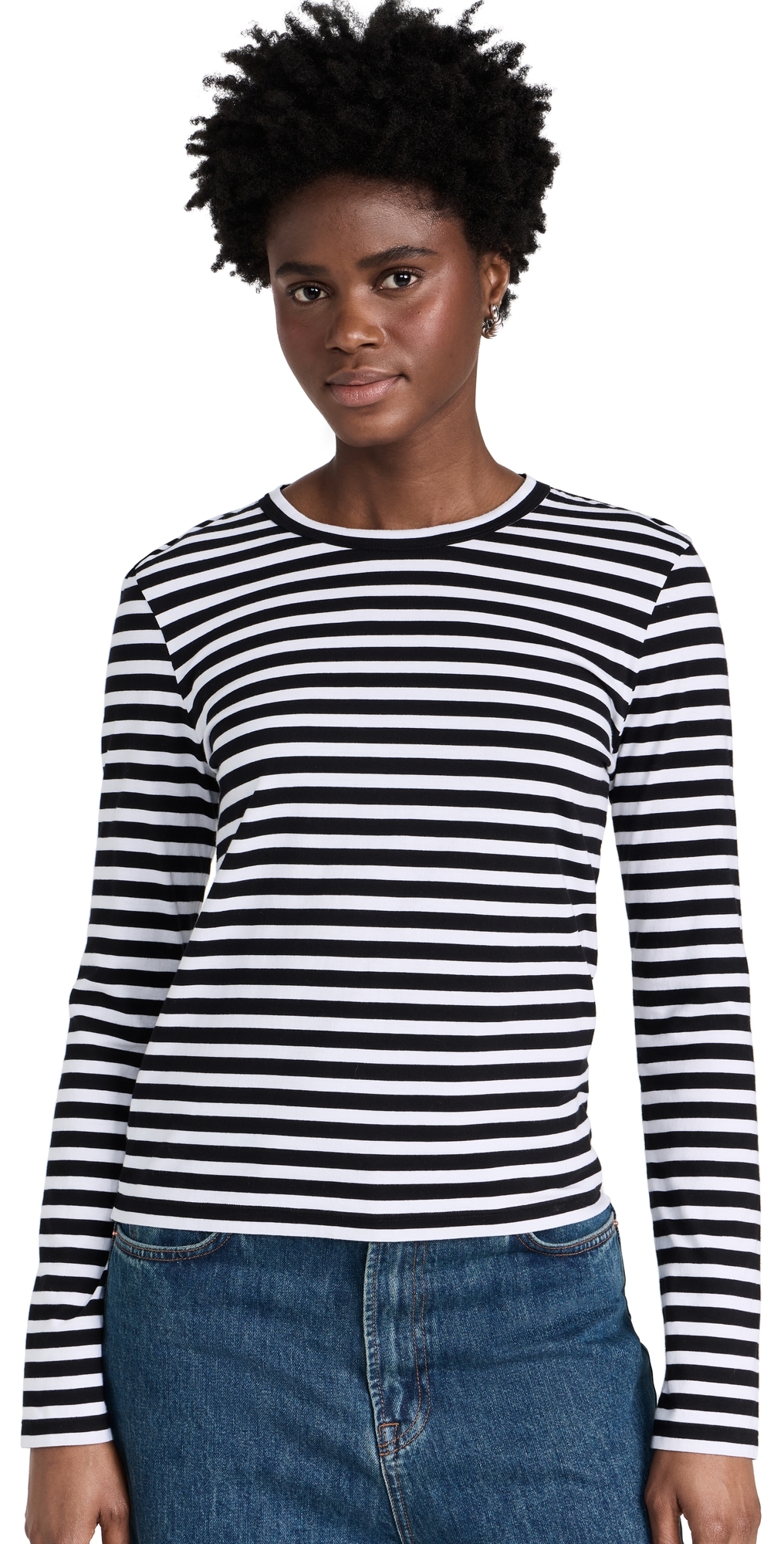 LA LIGNE Striped Meredith Tee - Black/white | Editorialist