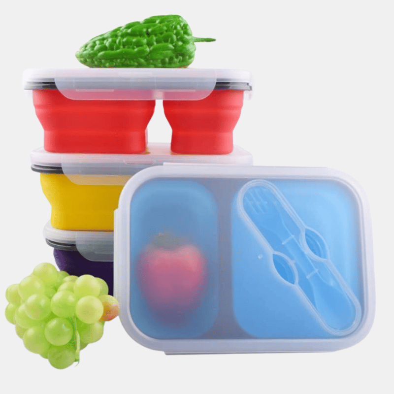 VIGOR Two Compartments And Utensil Food Fridge Storage Box Food Grade ...
