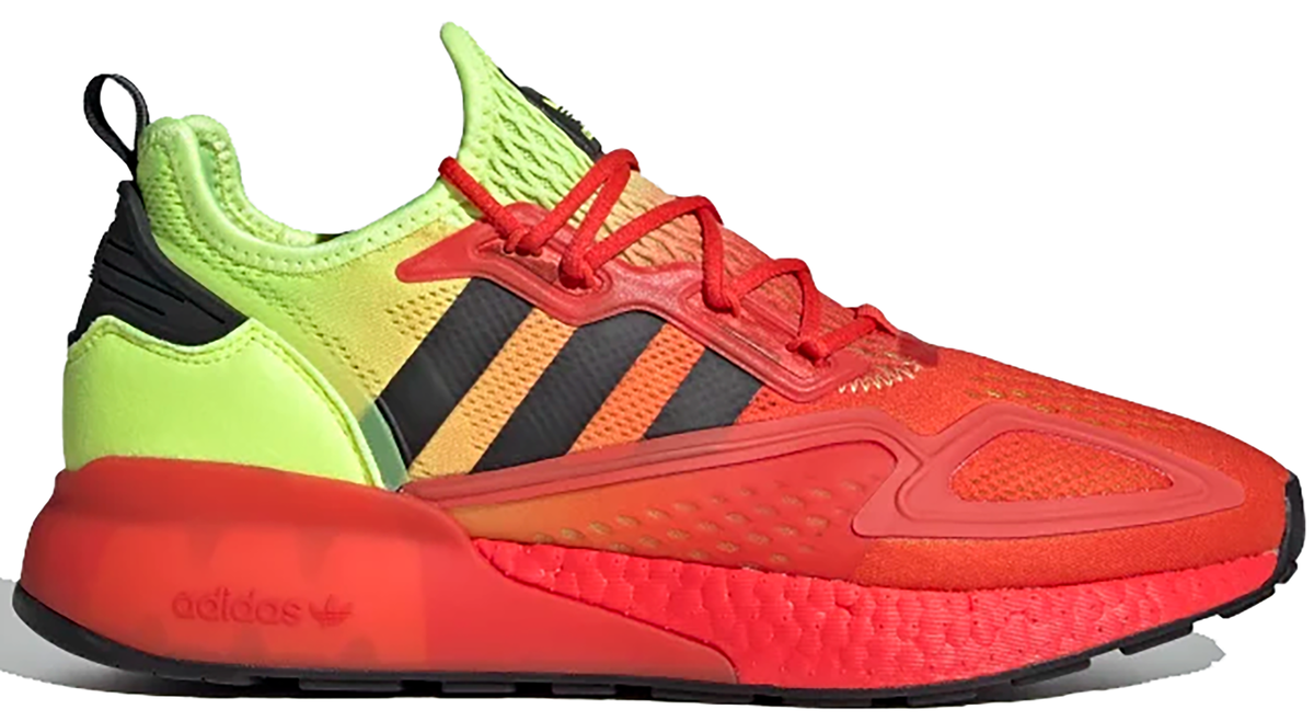 Adidas Zx 2k Boost Solar Yellow Hi Res Red - Solar Yellow/cloud White ...