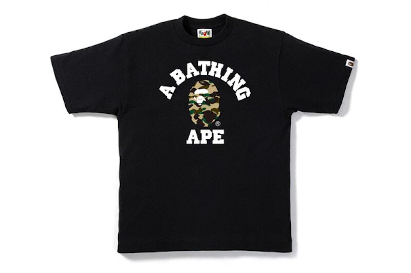 Bape Color Camo College Tee - Black Red | Editorialist