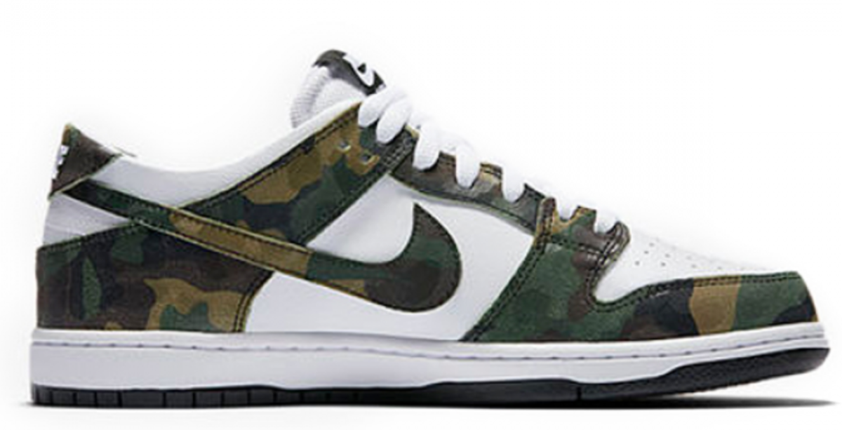 Nike Sb Dunk Low Camo Legion Green - Legion Green/whiteone-colorblack ...