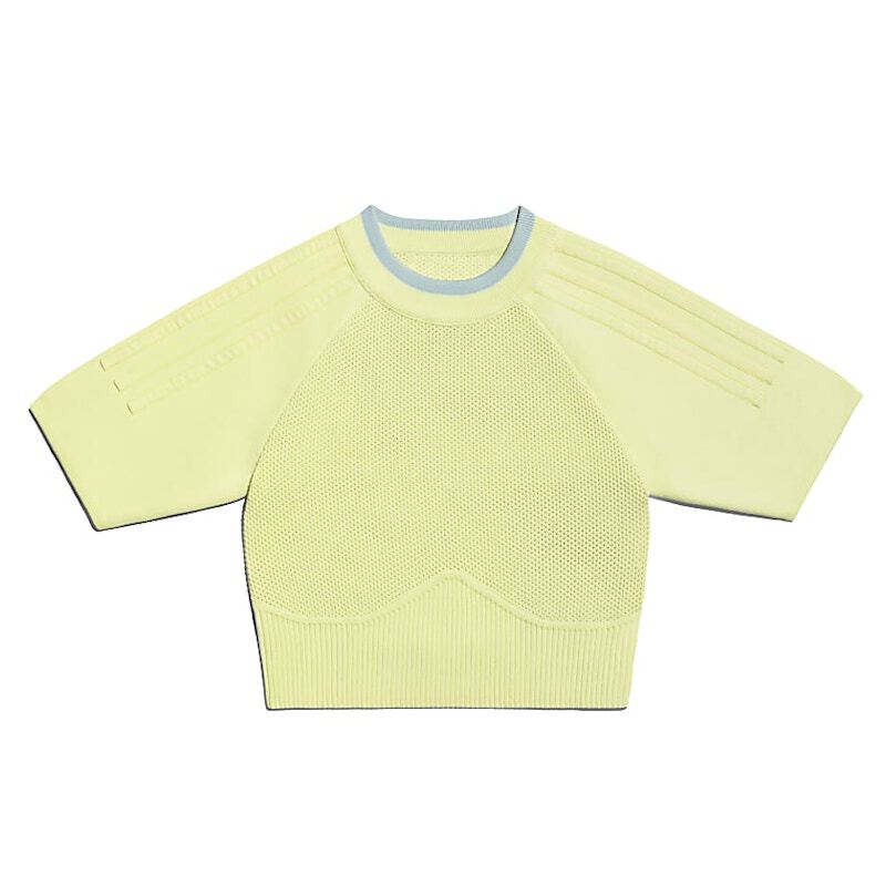Adidas Ivy Park Knit Crop Top Yellow Tint Editorialist