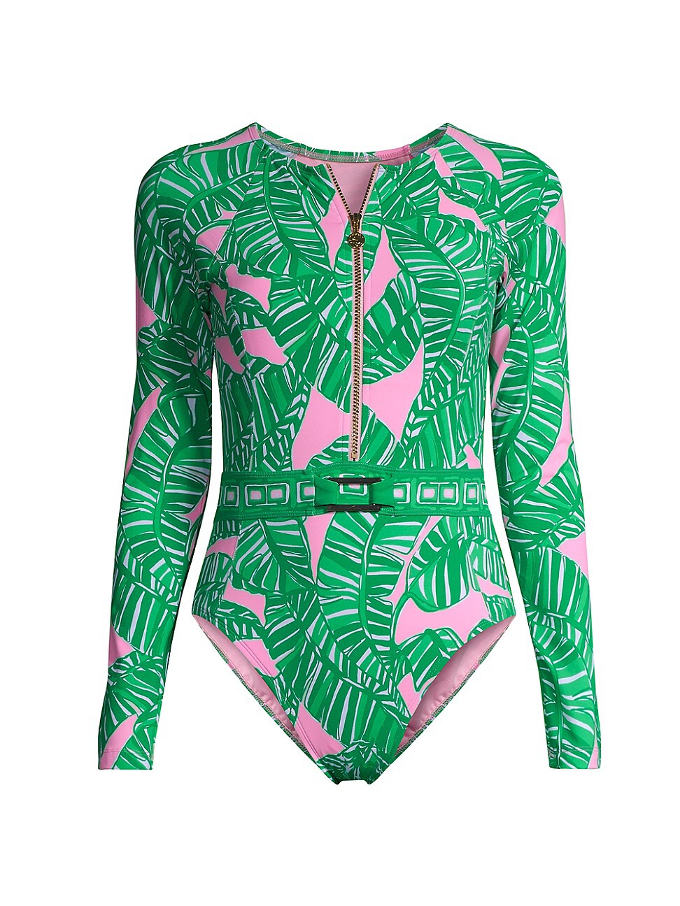 Lilly Pulitzer Toretta Rashguard One-piece Swimsuit - Conch Shell Pink ...