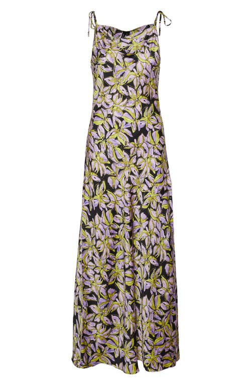 Vero Moda Kyra Floral Maxi Dress In Black Aop Purple Pai - 35% Off ...