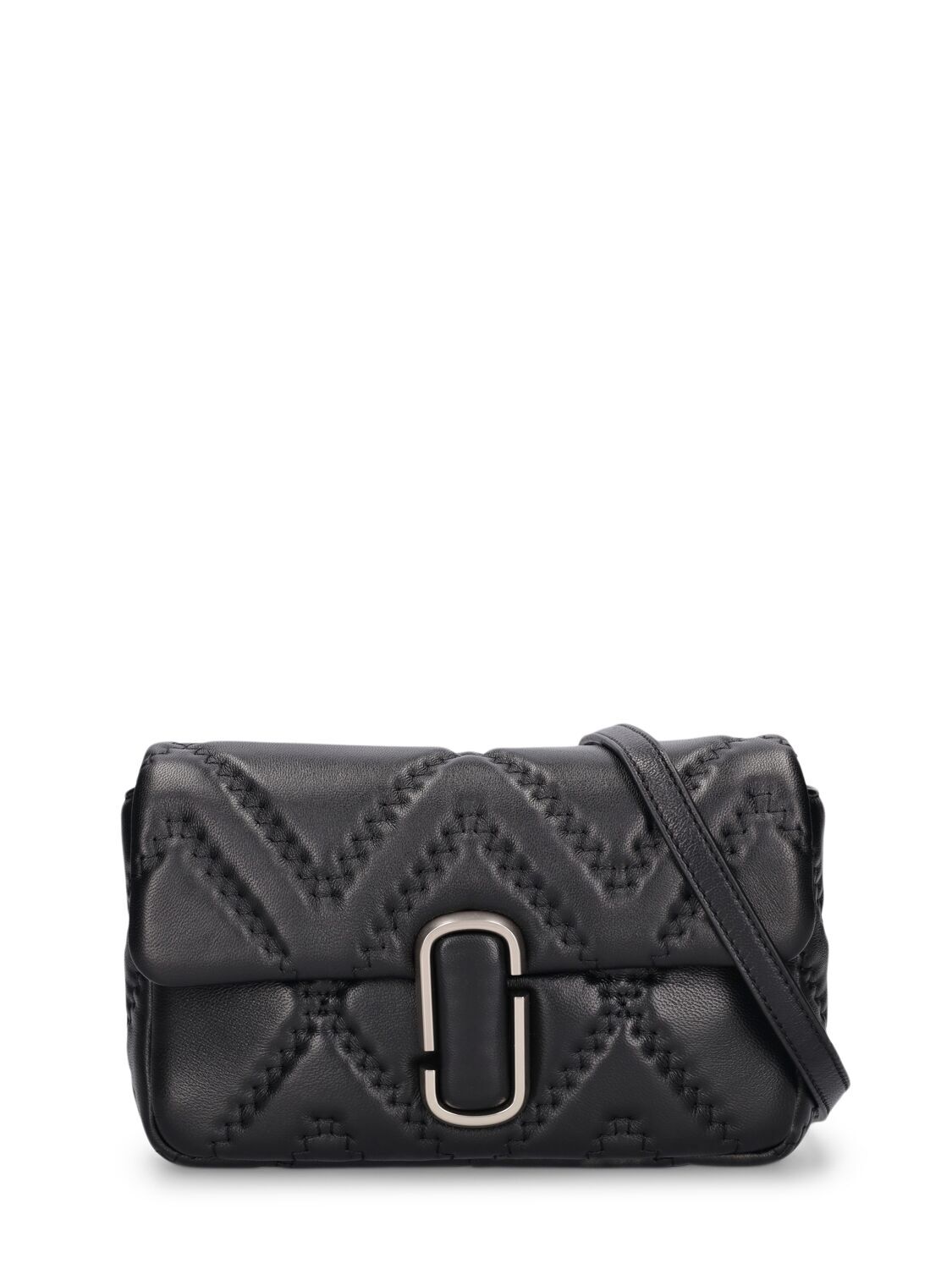 Marc Jacobs The Marc J Leather Shoulder Bag - Black | Editorialist