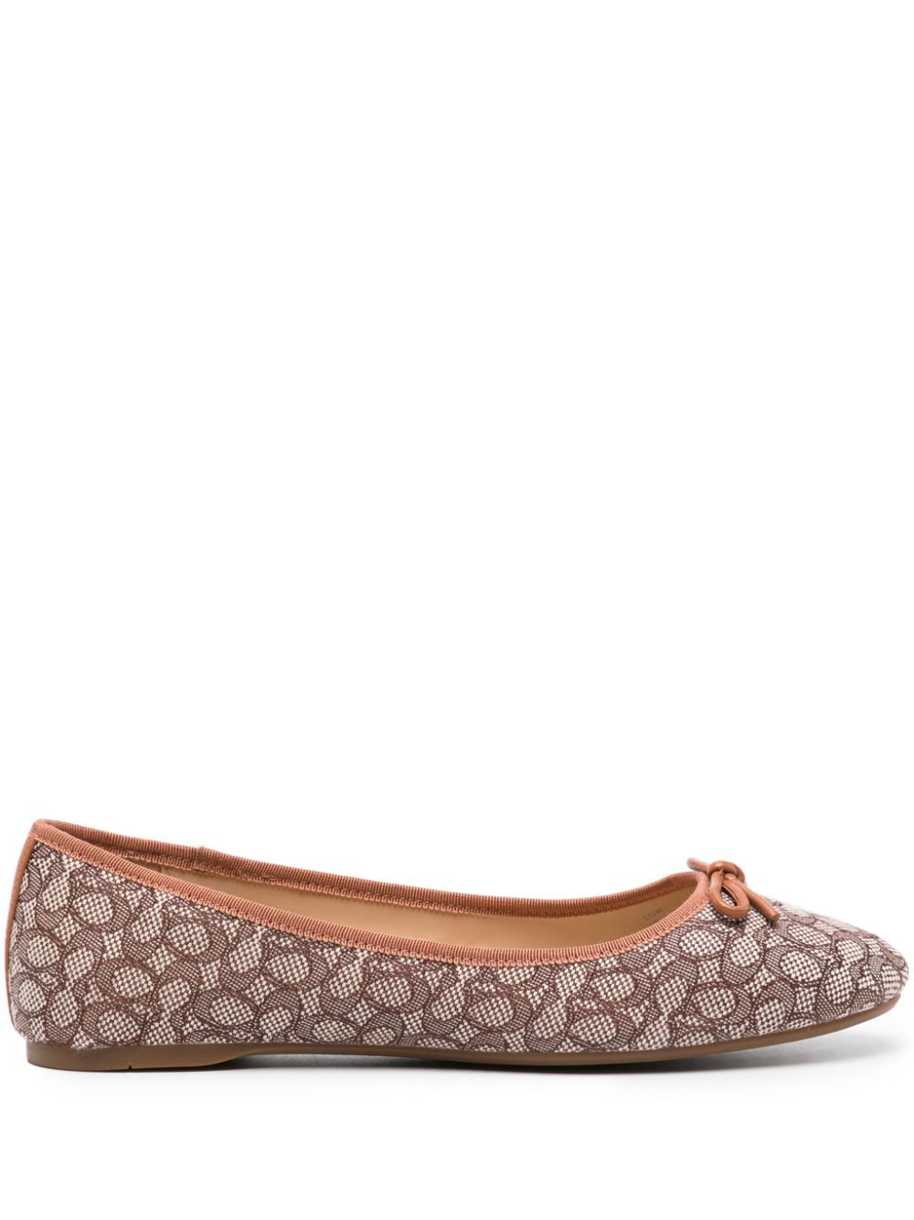 Coach Abigail Monogram Ballerina Shoes - Brown | Editorialist