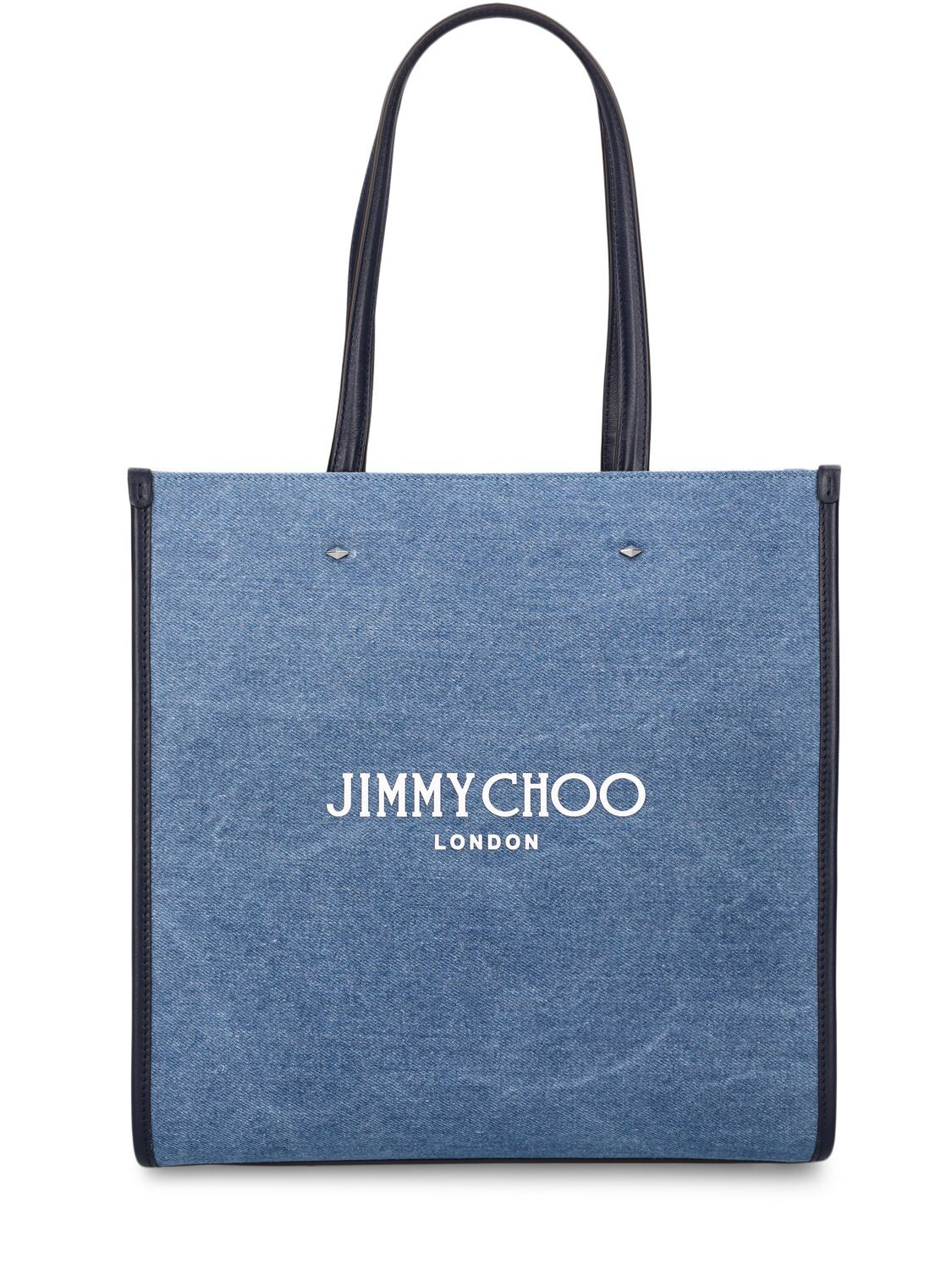 Buy JIMMY CHOO Logo Denim Tote Bag - Denim,navy At 30% Off | Editorialist