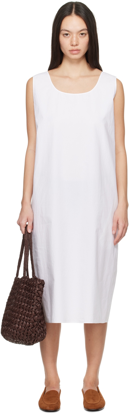 The Row Janah Midi Dress - Off White | Editorialist