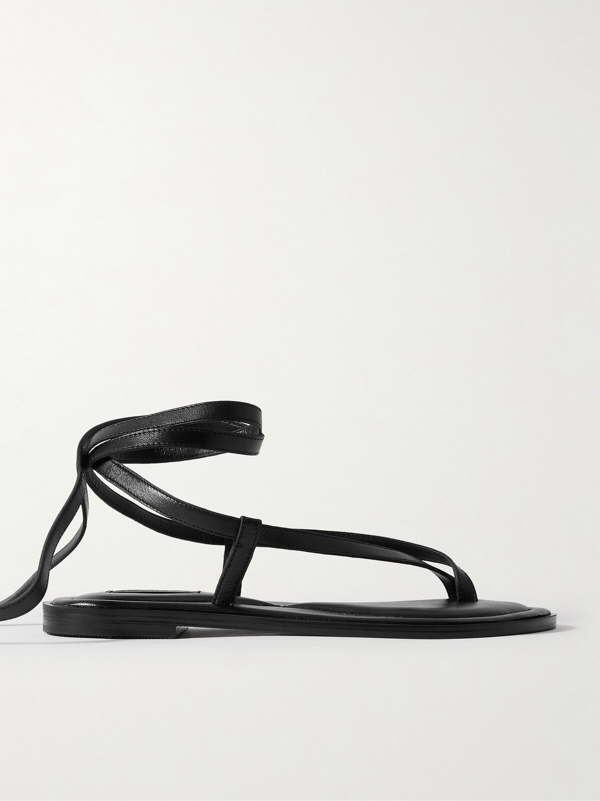 A.emery Elliot Leather Sandals - Black | Editorialist
