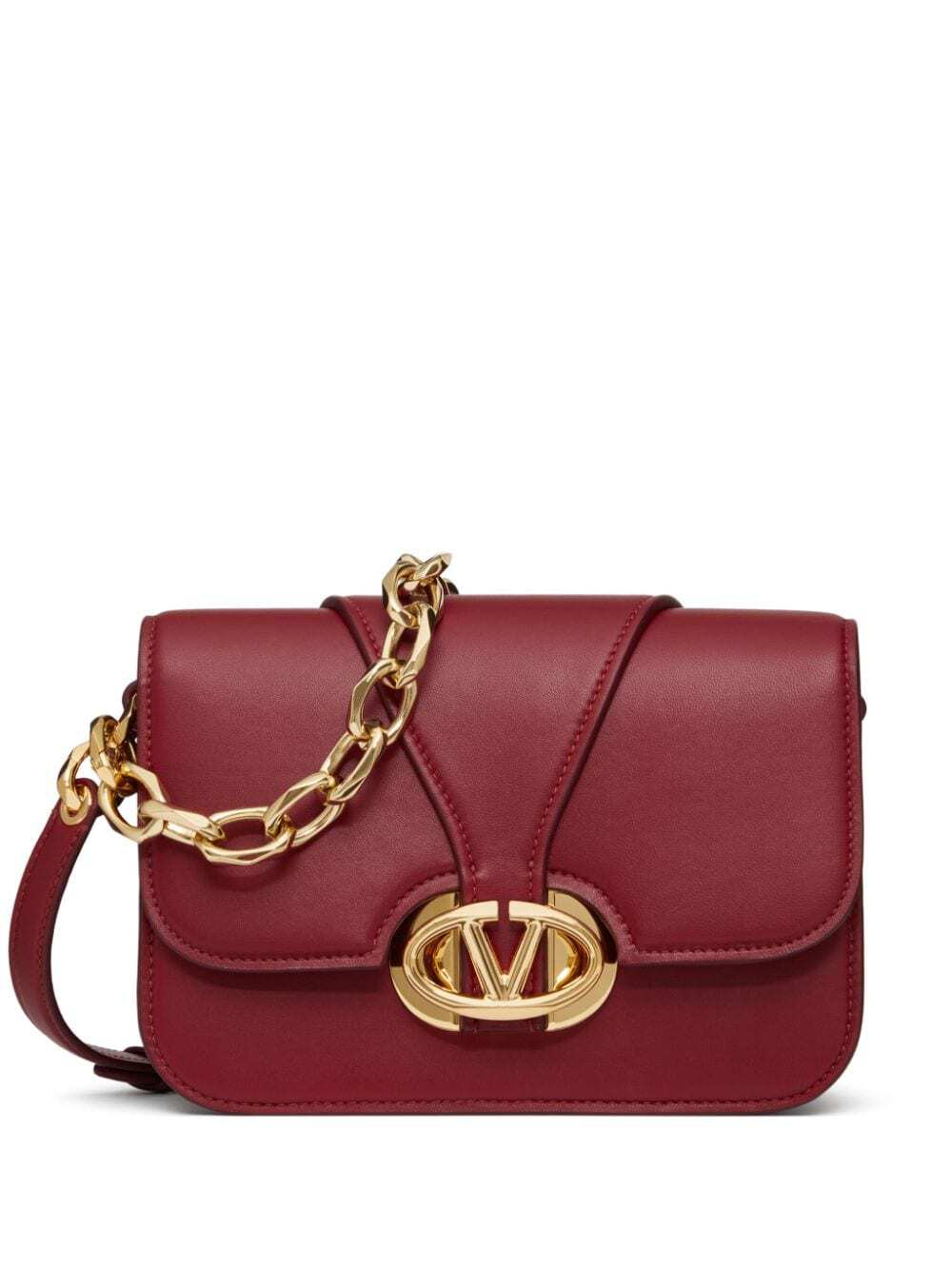 VLogo Leather Crossbody Bag