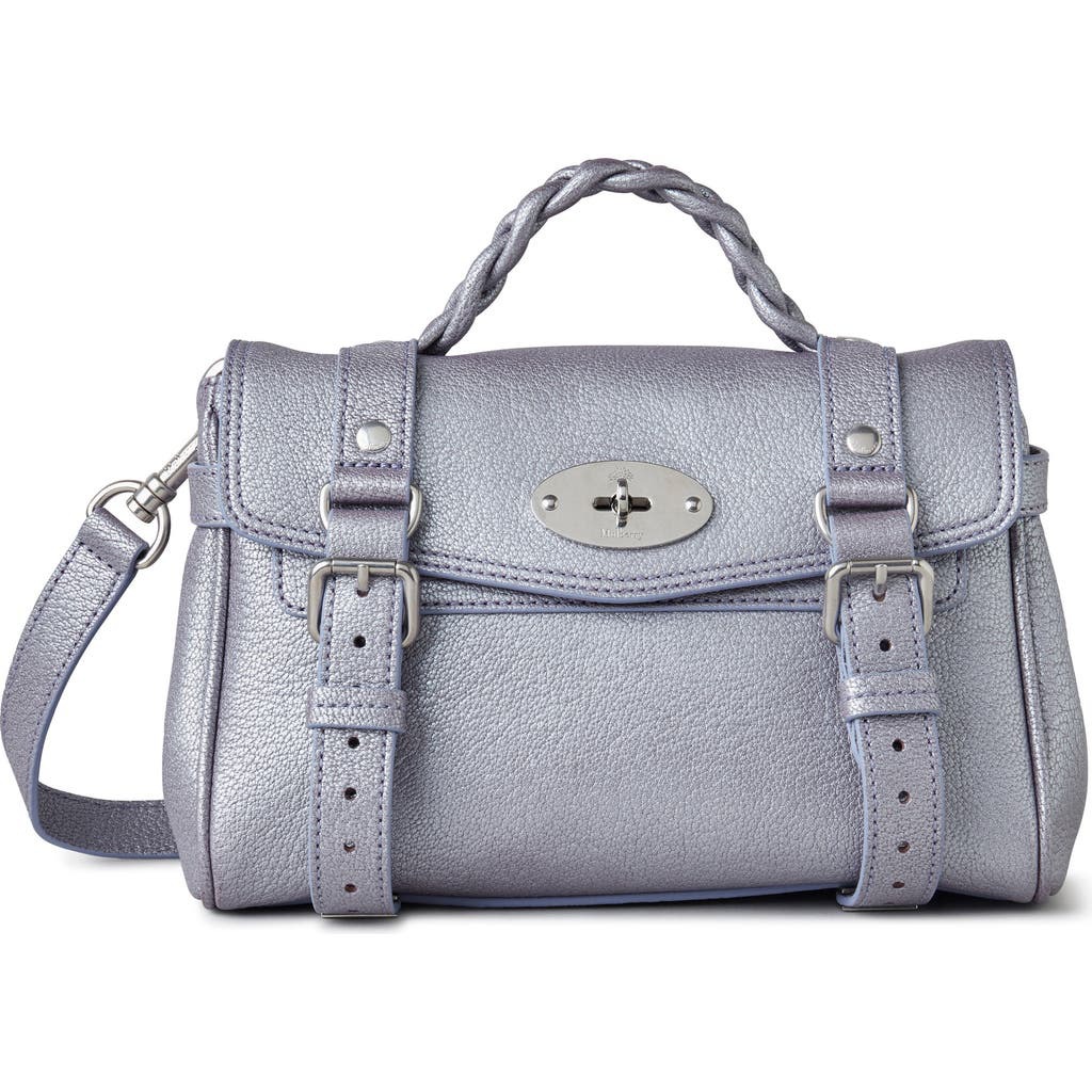 Mulberry Mini Alexa Grained Leather Satchel Lilac Haze 30% Off