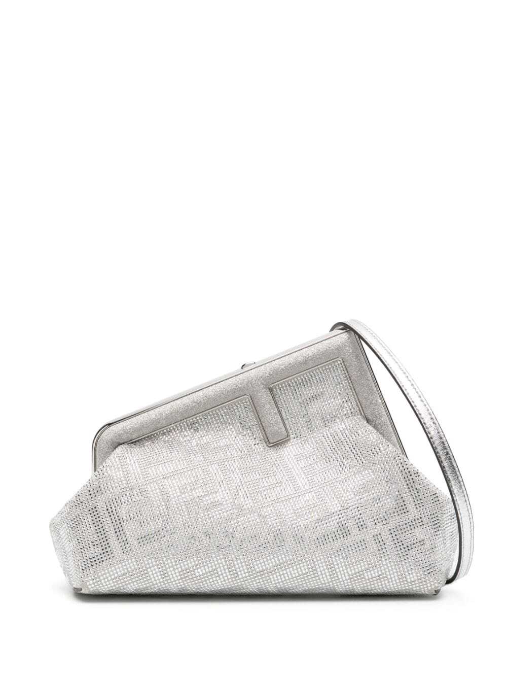 Fendi Small First Crystal Bag - Silver | Editorialist