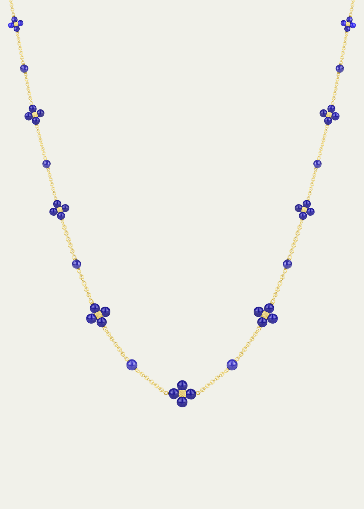 Paul Morelli Sequence 18k Yellow Gold Lapis Cluster Necklace - One ...