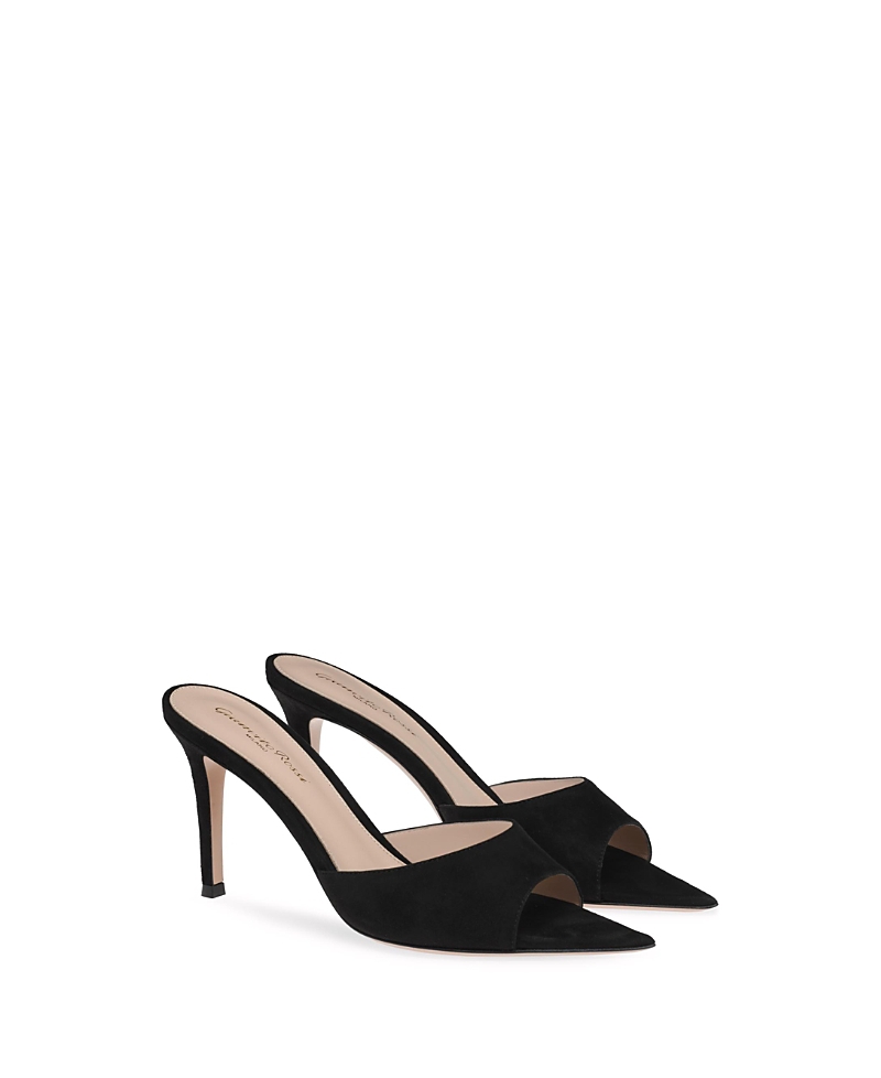 Gianvito Rossi Elle 85 Mules In Black - 40% Off | Editorialist