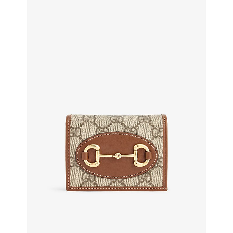 Gucci 1955 Horsebit Canvas Wallet - B.eb/brown Sugar | Editorialist