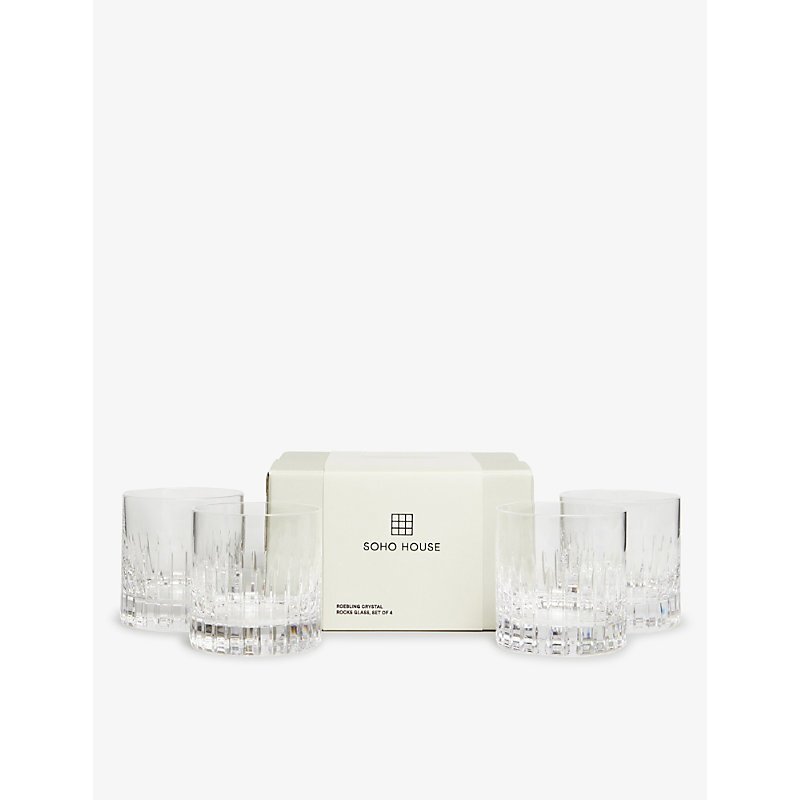 SOHO HOME Roebling Cut-crystal Rocks Glasses Set Of Four - One-color ...