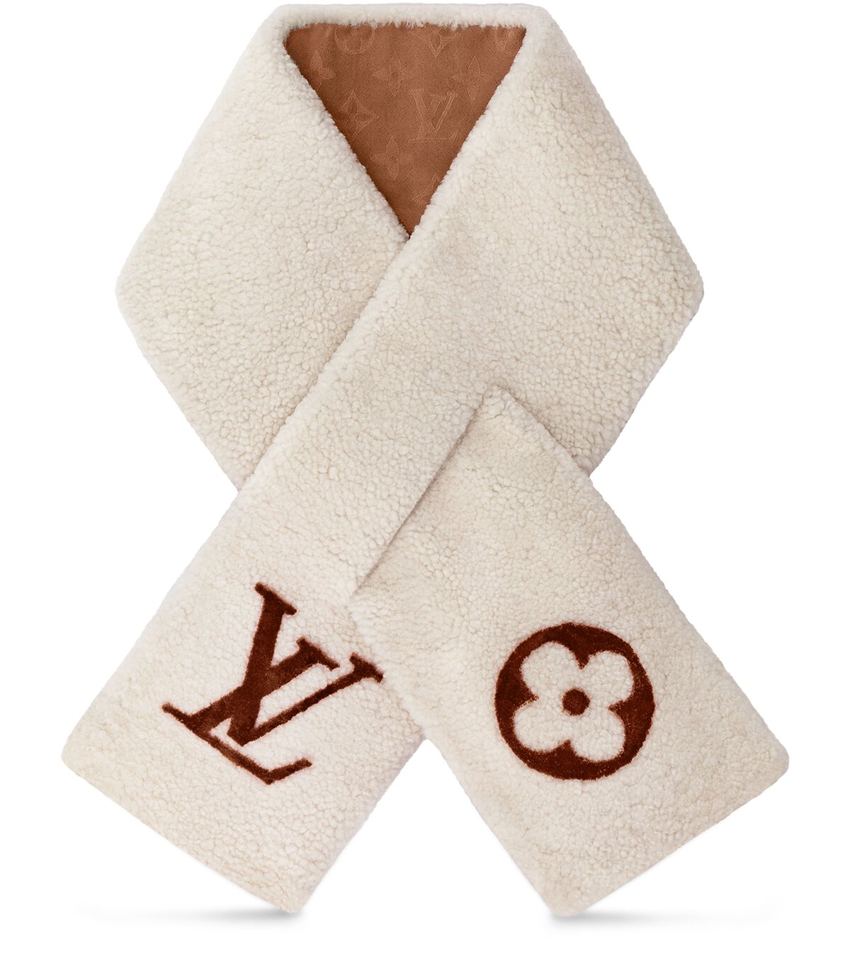 Louis Vuitton Shearling Tuffetage Scarf - Brown | Editorialist