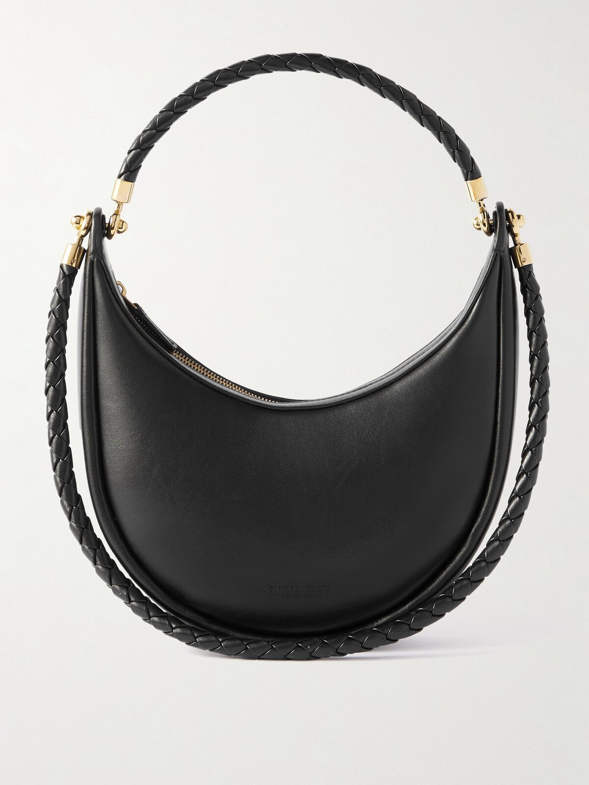 Bottega Veneta Hula Hoop Medium Leather Shoulder Bag - Black | Editorialist