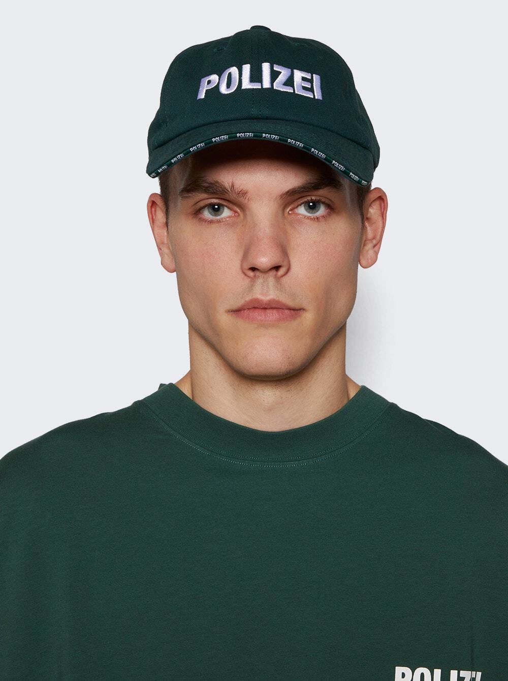 Vetements Polizei Cap In Green - 30% Off | Editorialist
