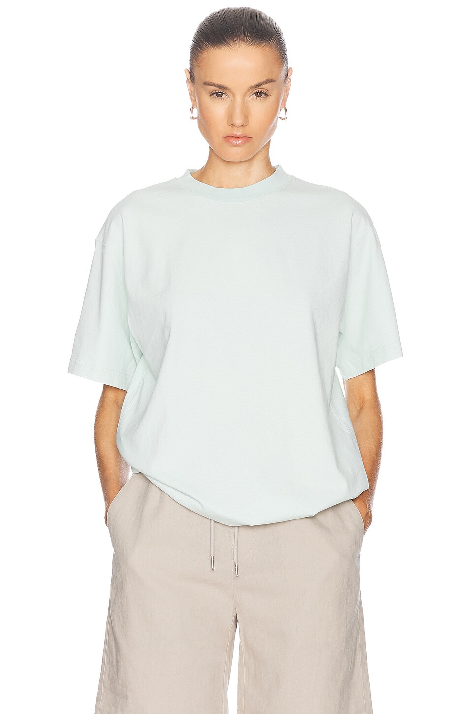 Wao The Oversized Tee In Baby Blue - Ice Blue | Editorialist