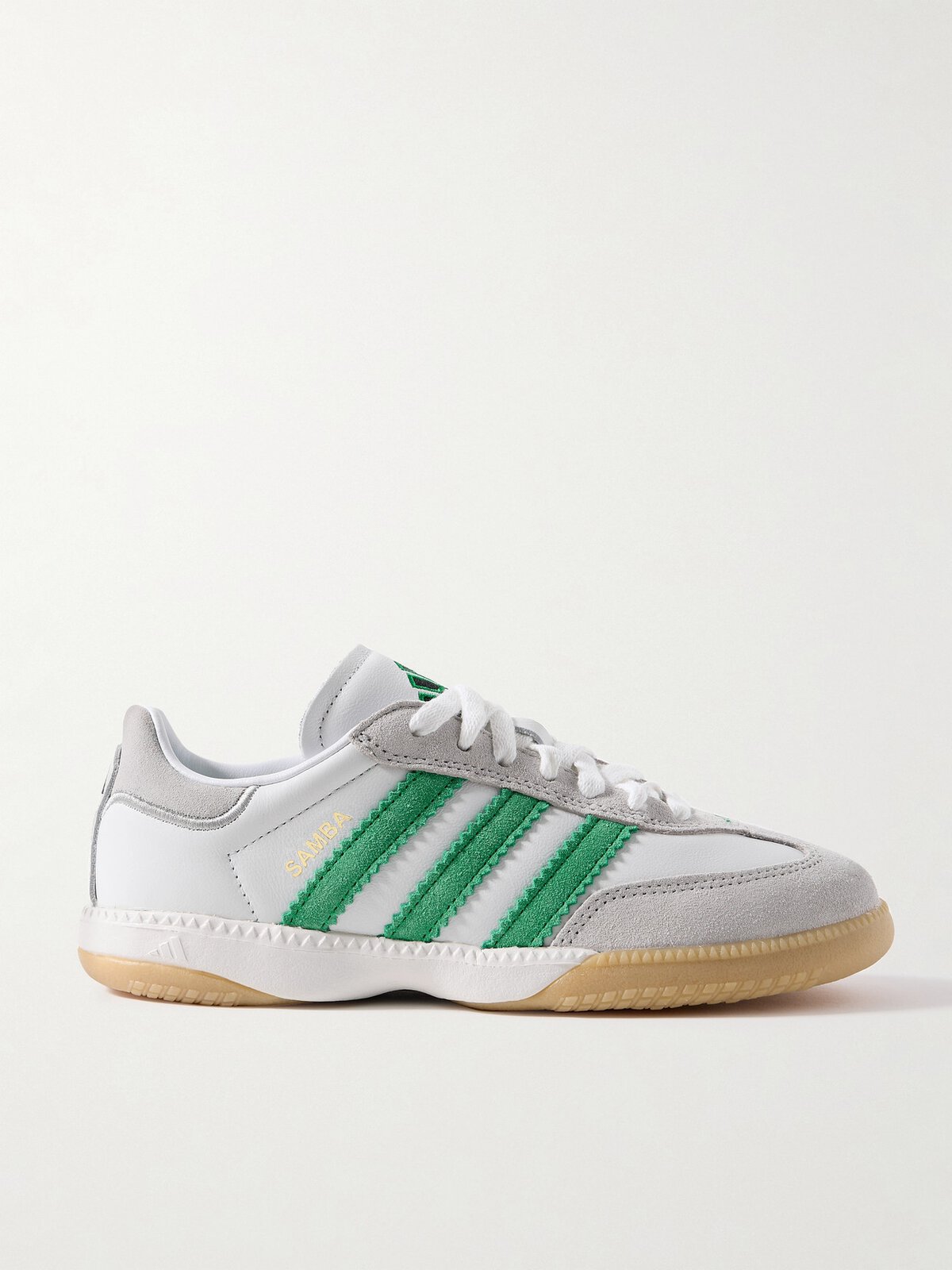 Adidas Originals By Alexander Wang Samba Mn Suede-trimmed Leather ...