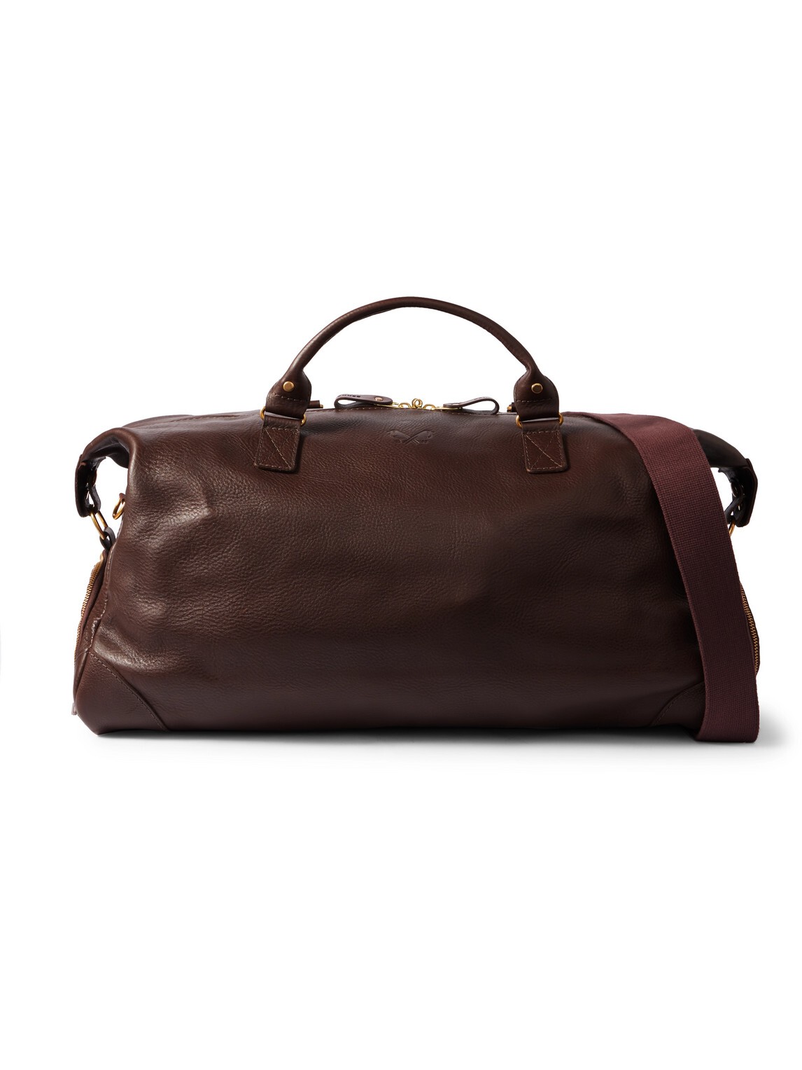 Bennett Winch Logo-Debossed Full-Grain Leather Weekend Bag - Brown ...