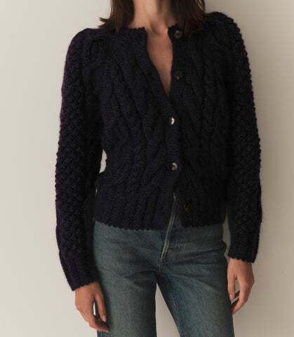 DÔEN Channel Cardigan - Navy | Editorialist