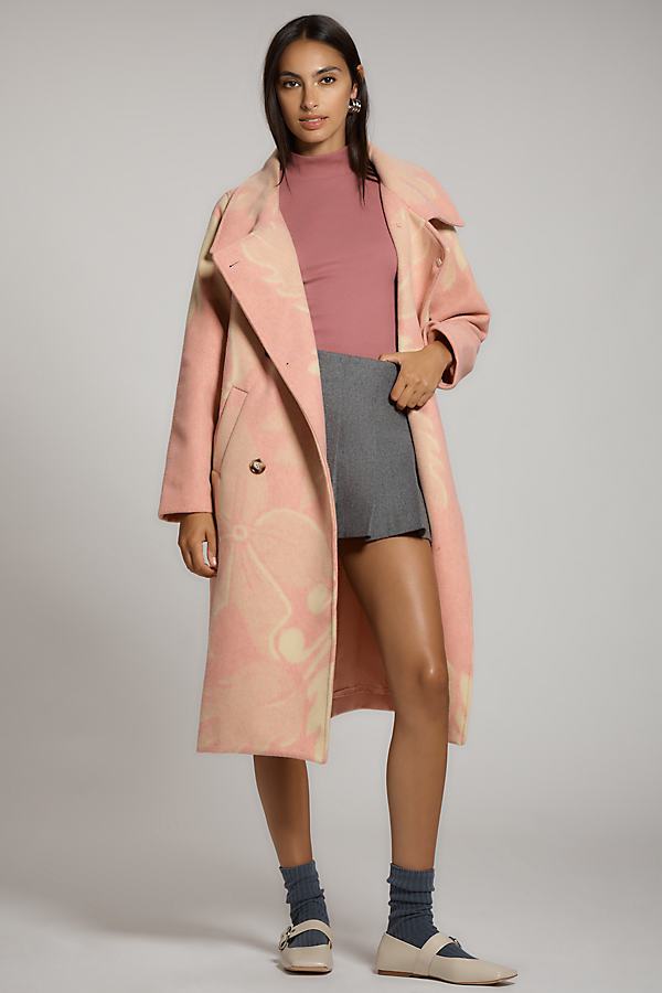 Anthropologie Cocoon Coat Jacket In Pink 40% Off Editorialist