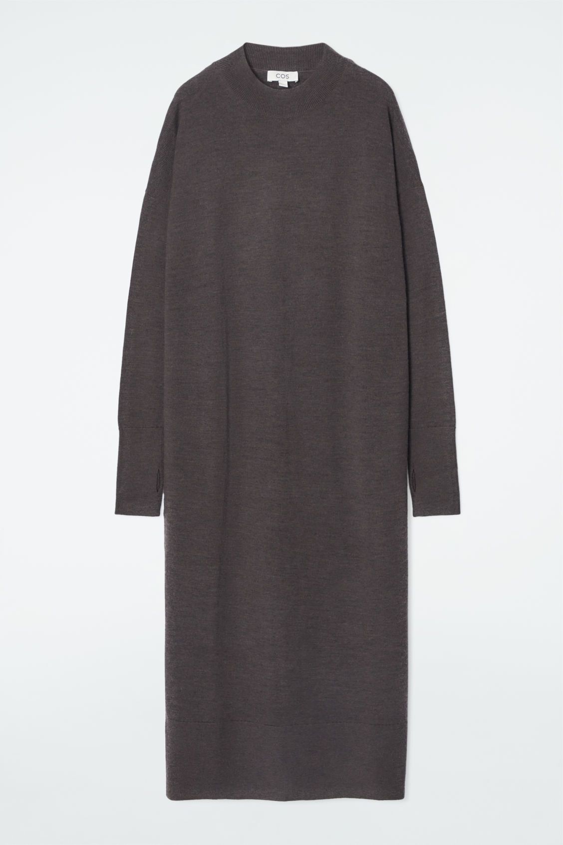 Cos Merino Wool Midi Dress - Brown | Editorialist