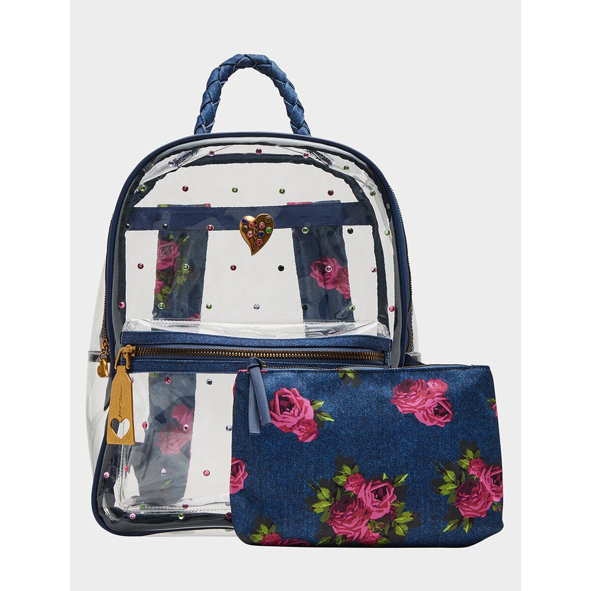 Buy Betsey Johnson Large Clear Backpack Denim - Multi At 19% Off ...