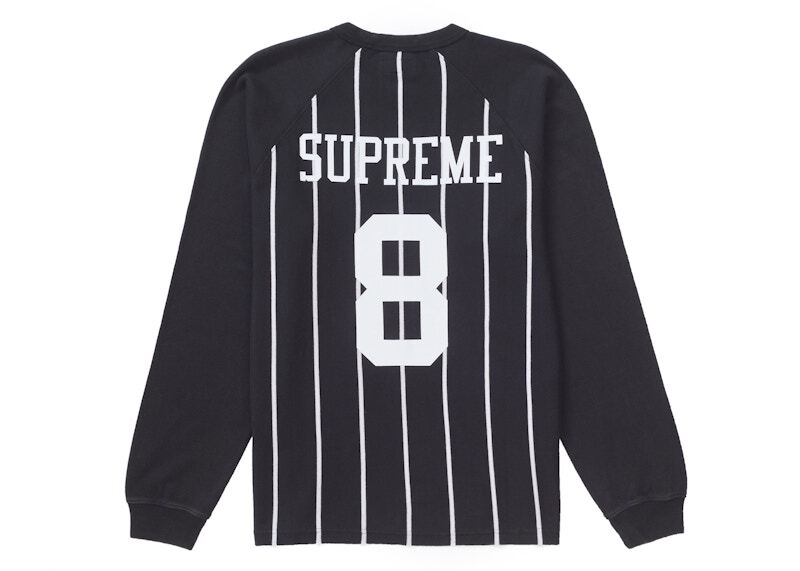 Supreme Stripe Raglan L/S Top - Black | Editorialist