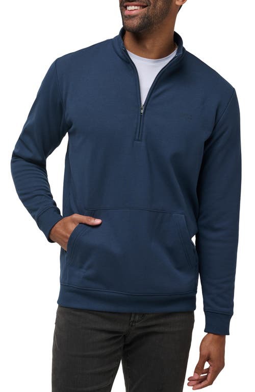 Travis Mathew Hotel Hopper Quarter Zip In Total Eclipse - 35% Off ...