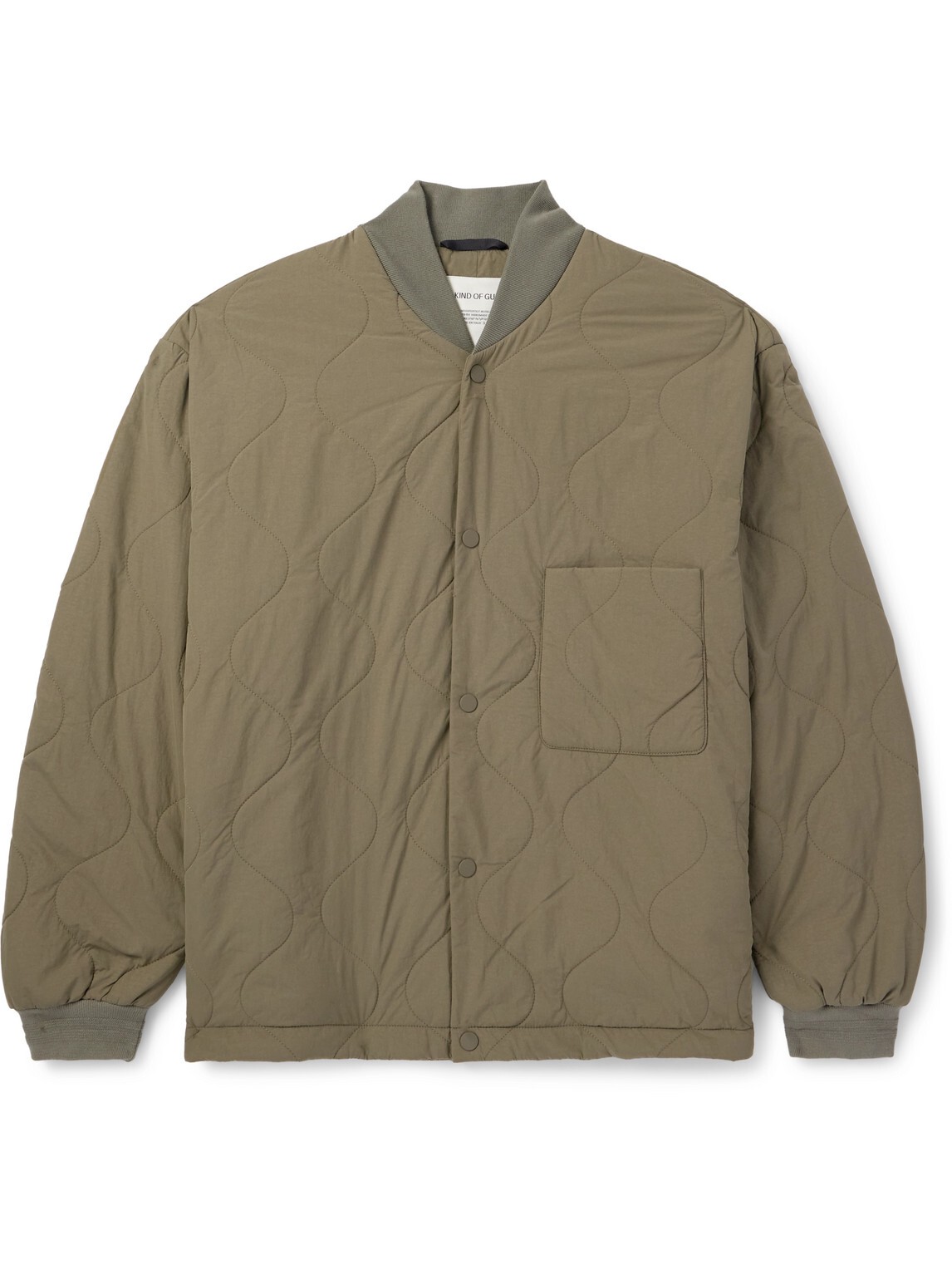 A Kind Of Guise Amaru Quilted Shell Bomber Jacket S - Green | Editorialist