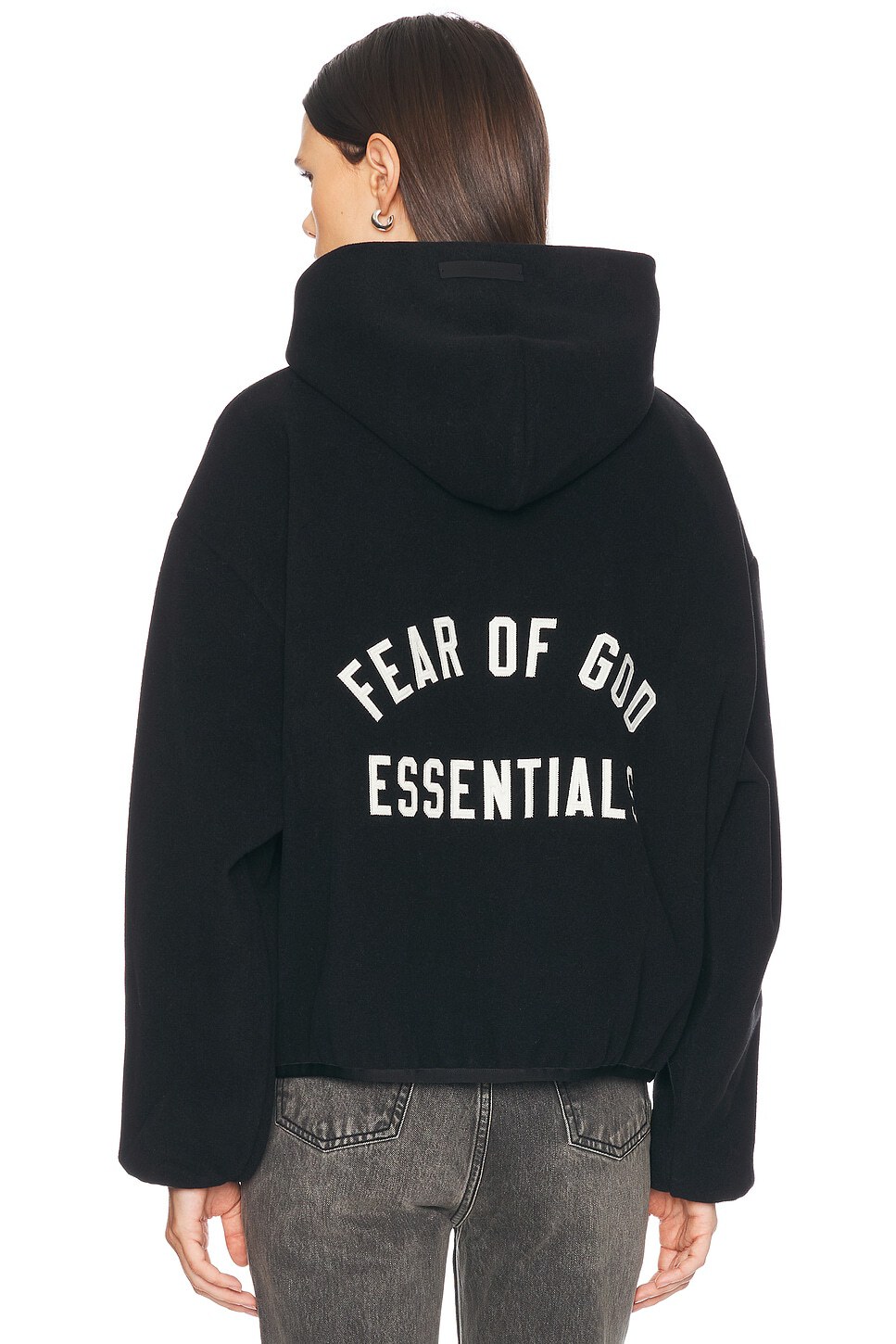 Fear Of God Brushed Hooded Bomber Jacket - Black | Editorialist