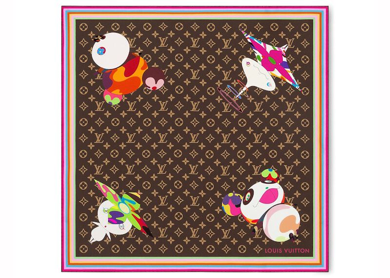 Louis Vuitton X Takashi Murakami Monogram Superflat Characters Square 70 - Brown | Editorialist