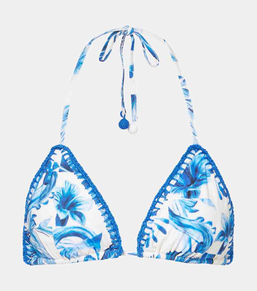 Farm Rio Printed Triangle Bikini Top - Multicoloured | Editorialist
