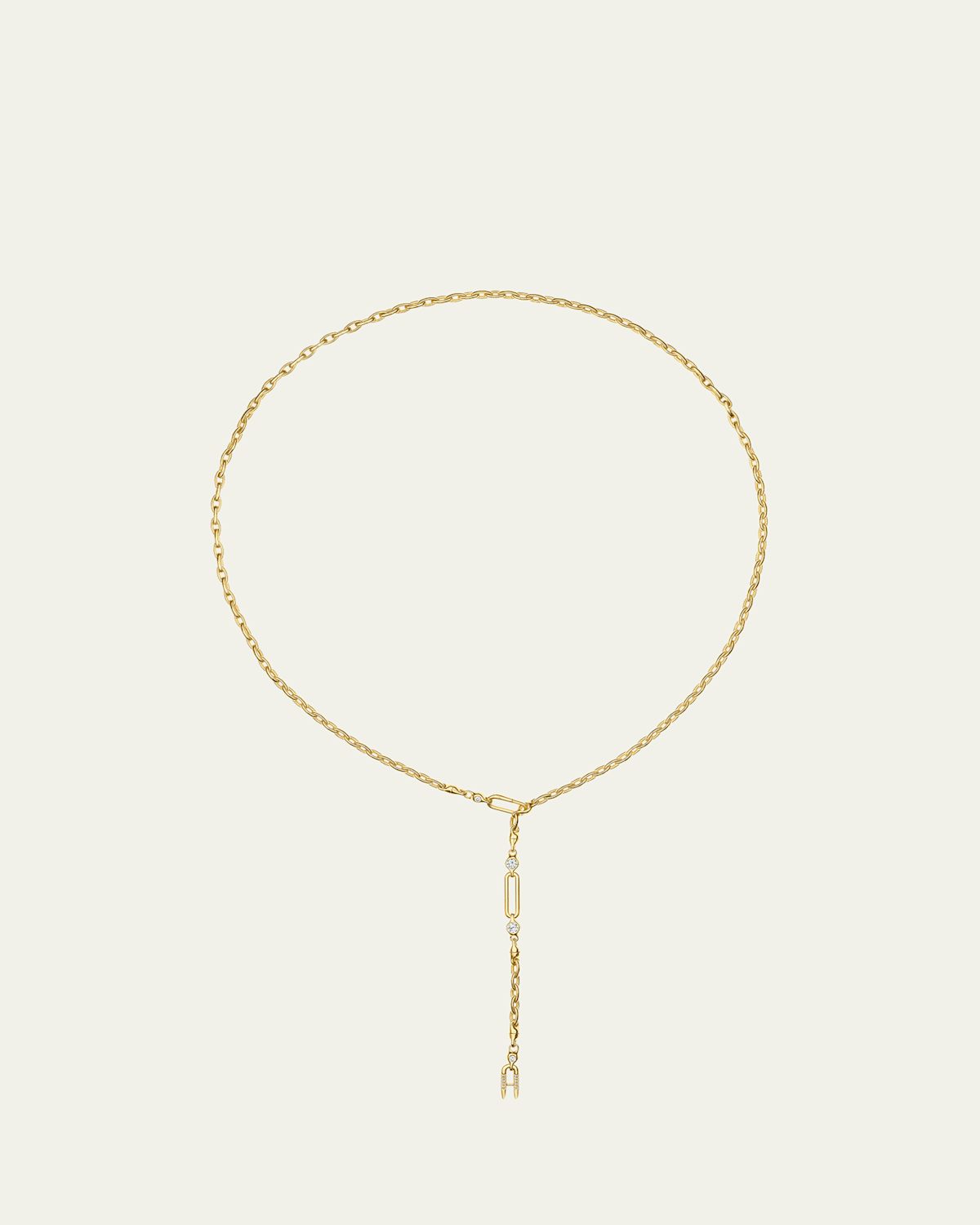 Uniform Object 18k Yellow Gold Diamond Hinge Necklace - Yg | Editorialist