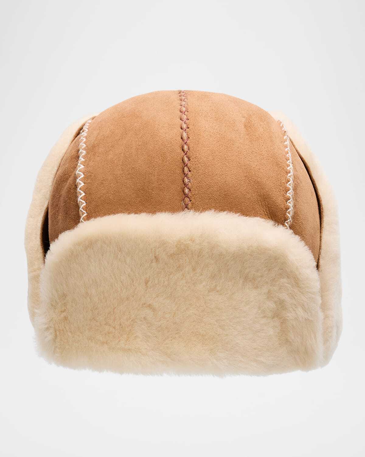 Ugg Shearling Trim Trapper Hat - Chestnut | Editorialist