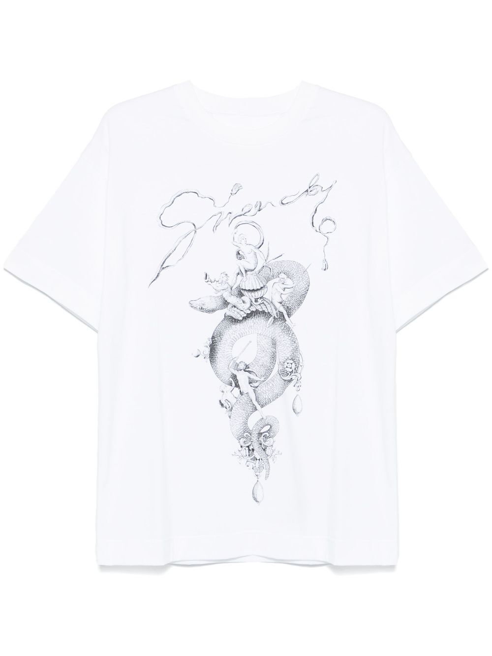 Givenchy Snake And Chandelier-Print T-Shirt - White | Editorialist